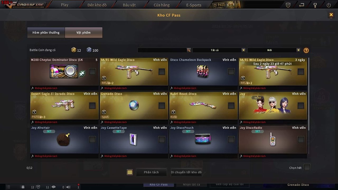 Làm Sự kiện CF PASS 9A91 -Wild Eagle lục Disco Desetrt Eagle-El Dorado-Disco - Kukri -Beast ...