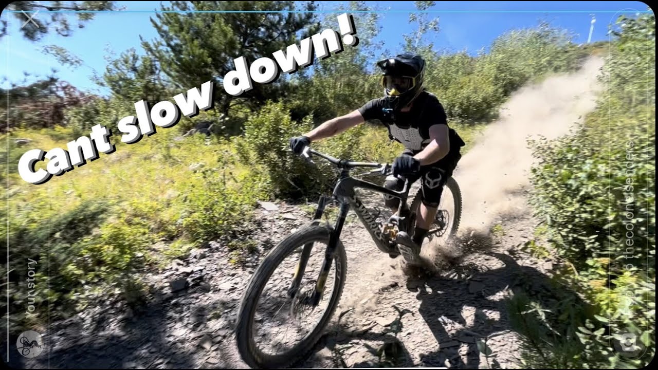 Dropping into the worlds steepest bike trail... almost died!!! - YouTube