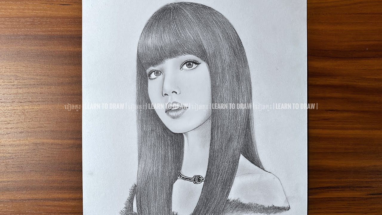 How to draw LALISA | BlackPink drawing tutorials for beginners | Pencil ...