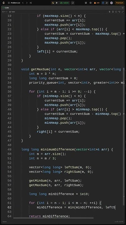 🎀LeetCode 2163🎀 Minimum Difference in Sums After Removal of Elements - YouTube