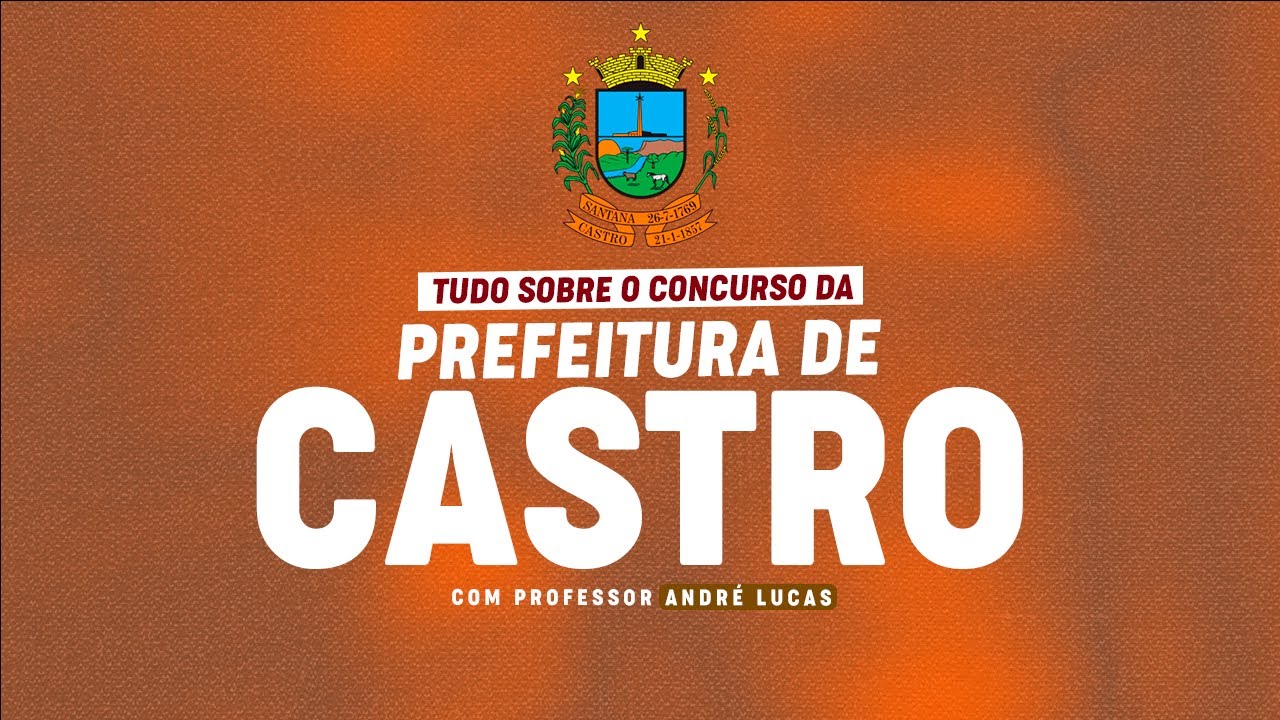 LANÇAMENTO PREFEITURA DE CASTRO/PR + PLANEJAMENTO DE ESTUDOS - YouTube