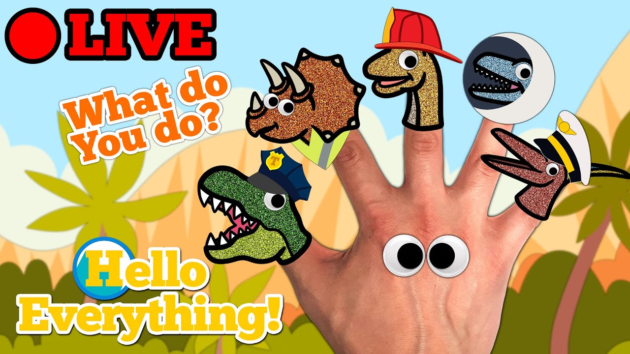 🔴 Hello Everything! 👀 Live Stream | Finger Family Nursery Rhymes ...