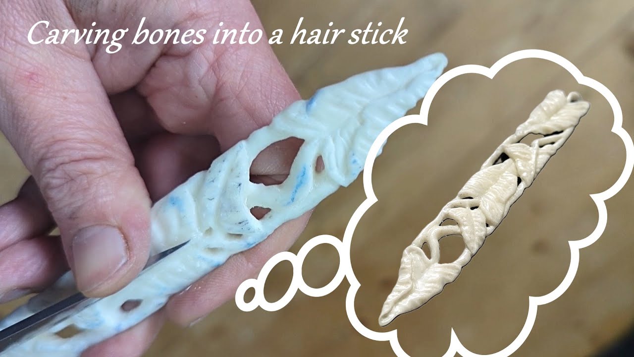 Hand-carved Hair Stick | Natural Bone Hair Jewelry | One of a Kind ...