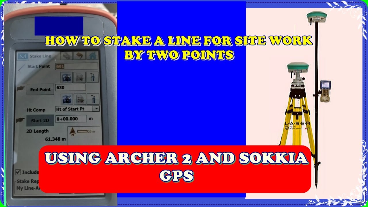 STAKE OUT LINE (PRACTICAL)AT SITE BY USING GPS - YouTube