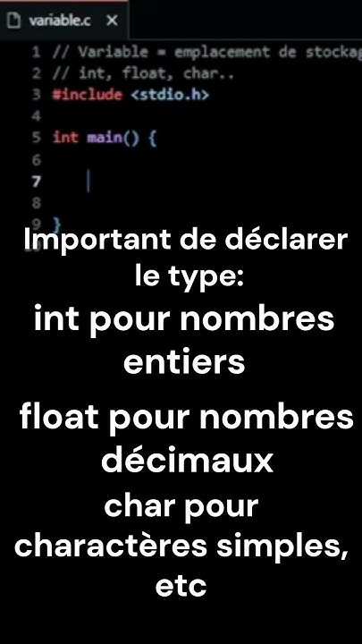 Les Variables en C #code #C #tuto #tutoriel #variables #variable - YouTube