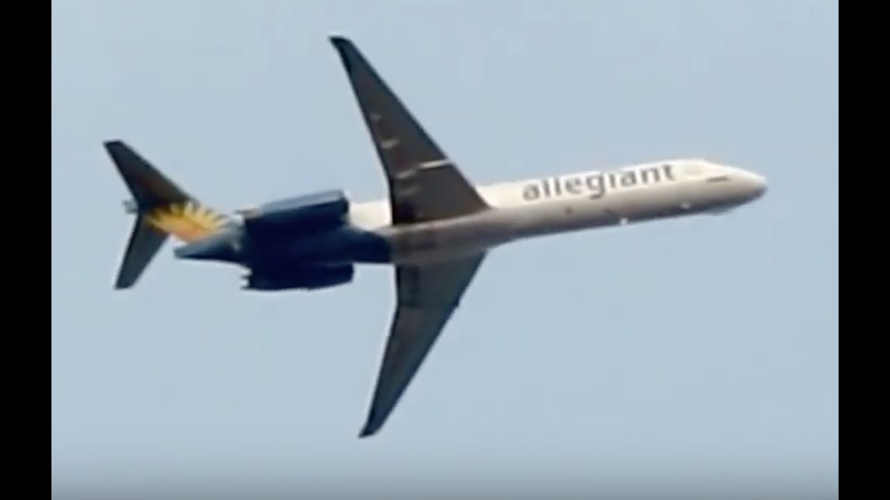 Allegiant Airlines MD-87 Fly Over Reno/Tahoe - YouTube