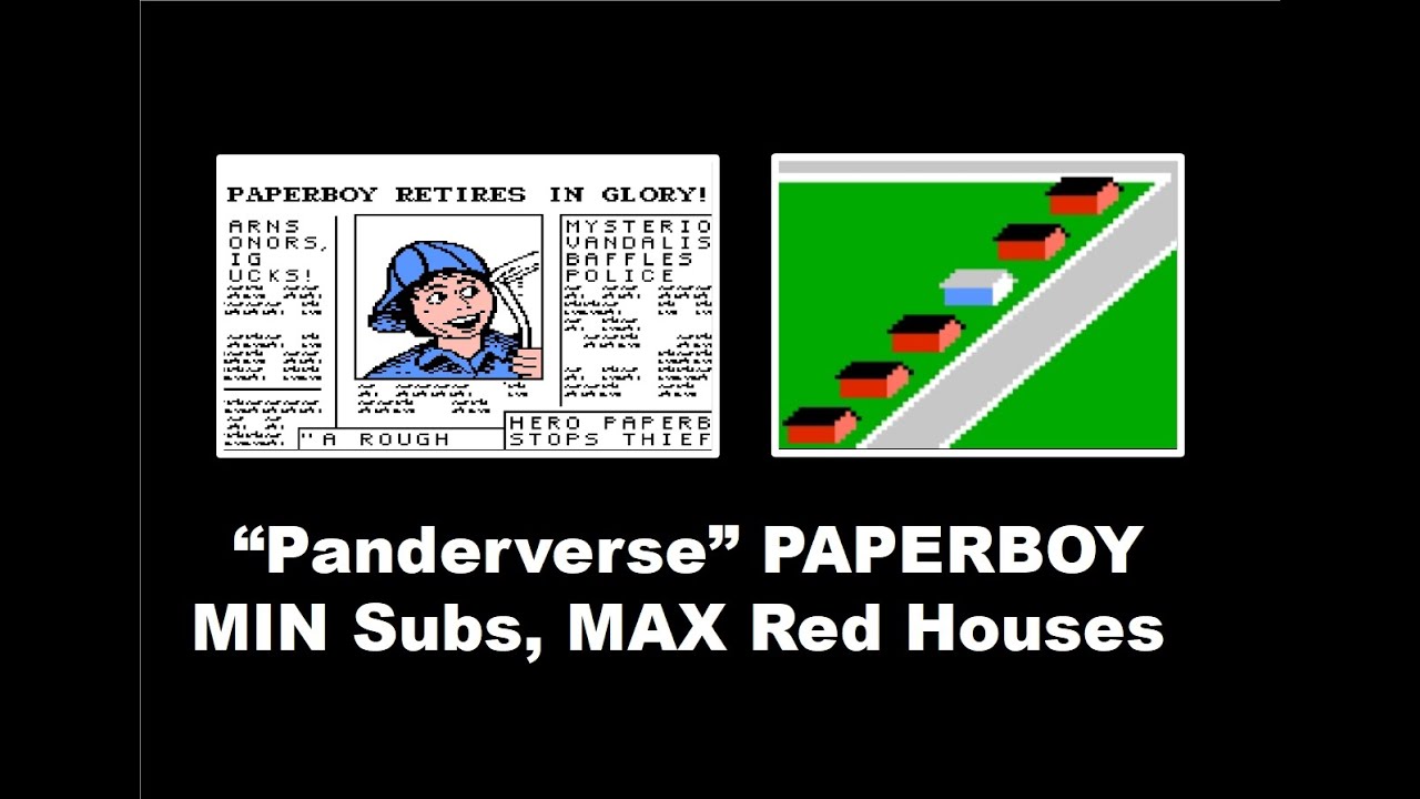 “Panderverse” Paperboy (NES): No Hit Complete Speed Run with MINIMUM ...