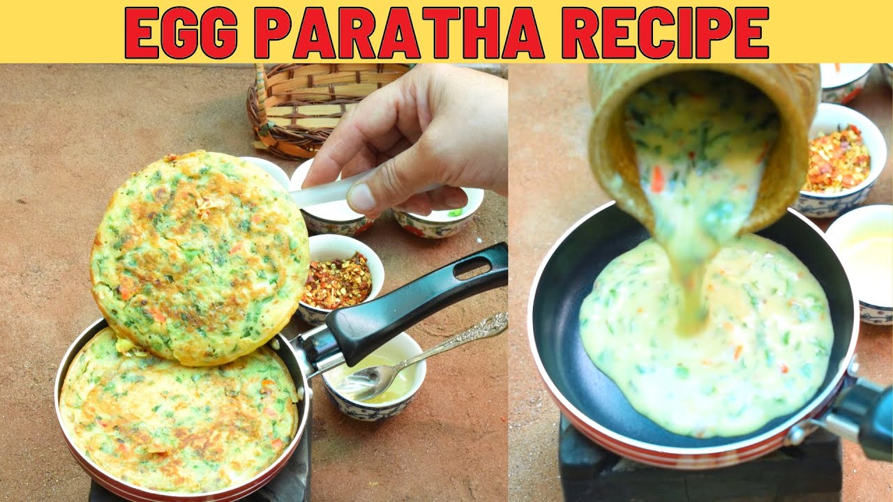 Egg Paratha Recipe in Mini Cooking Style - Quick & Easy Breakfast Egg ...