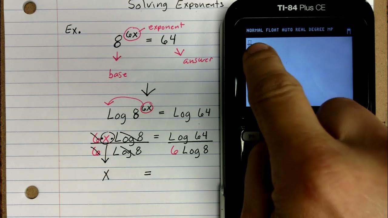 Solving Exponential Functions Using Logarithms Ex. 2 - YouTube