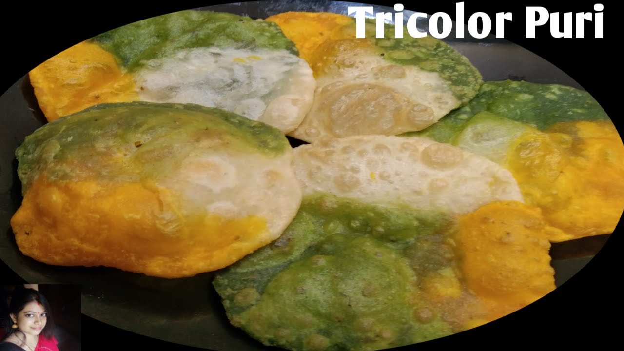 Tri Color Puri Recipe |Tiranga Puri recipe in Bengali|Tricolor Luchi ...