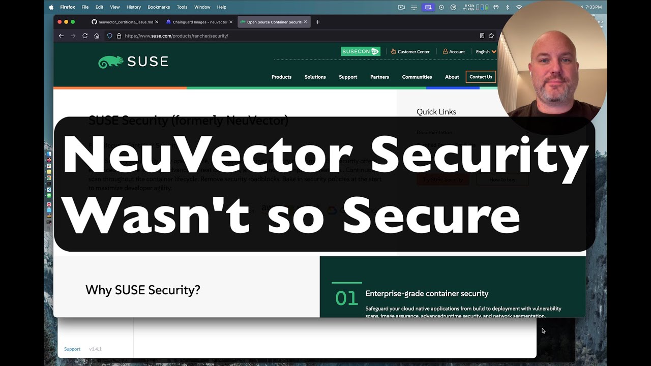 NeuVector Security - Wasn't so Secure. Much Better Now - YouTube