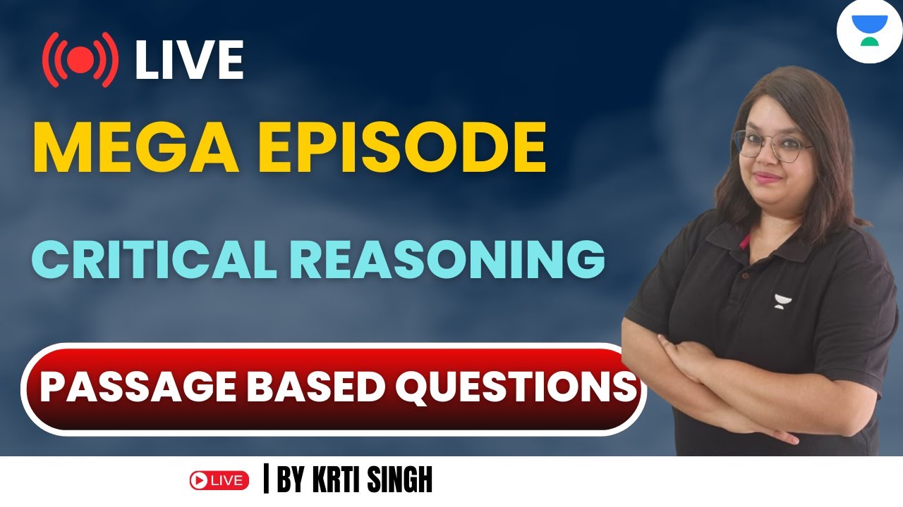 Mega Episode I Critical Reasoning I Passage based Questions - 1 | CLAT ...