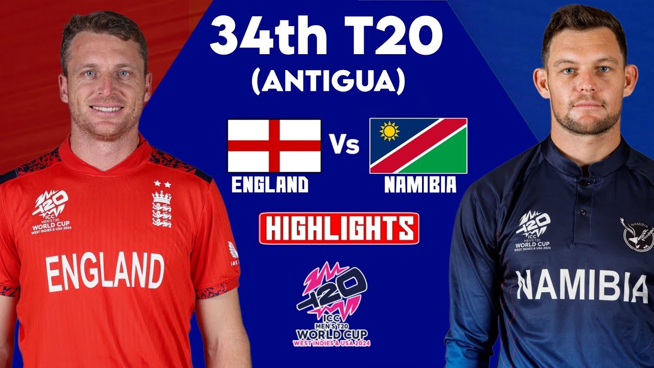 ICC T20 World Cup 2024 | England vs Namibia | Full Highlights 2024 ...