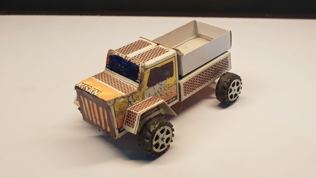 How to Make Mini Truck 🚚 From Matchbox | DIY Matchbox Mini Truck - YouTube
