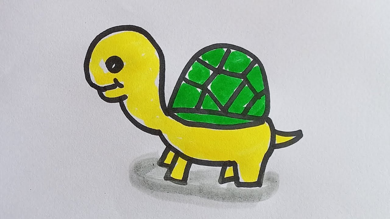 Easy drawing turtle coloring / how to draw a amai easy step by step # ...
