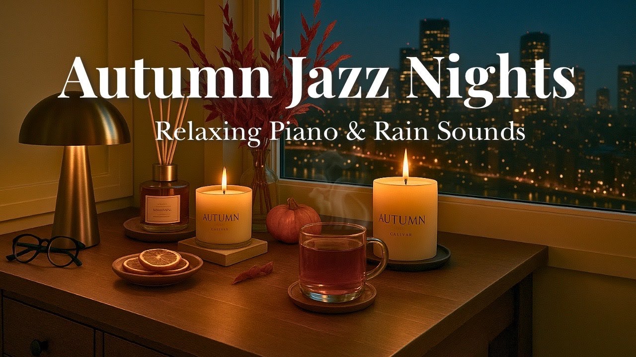 Cozy Autumn Jazz Nights 🌙 Rain & Piano for Relaxation, Study & Deep ...