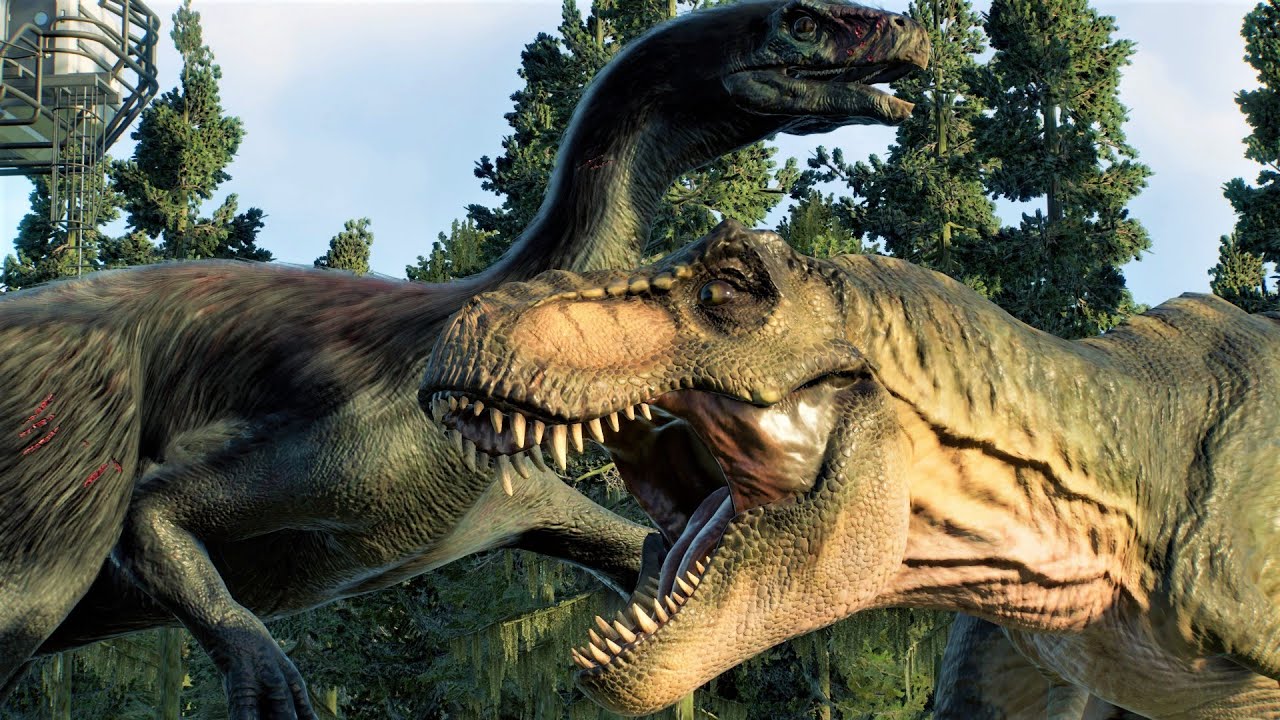 Therizinosaurus Vs Tyrannosaurus ARK Dinosaurs: The Therizinosaurus