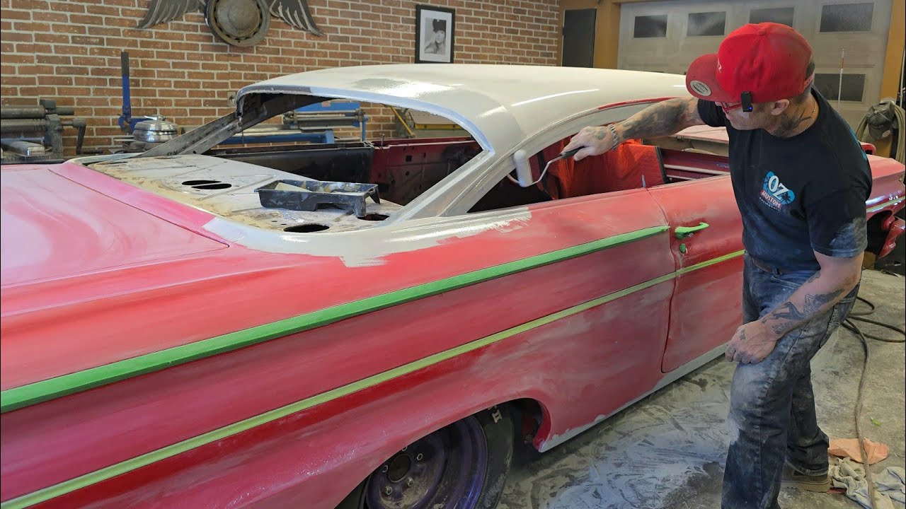 Priming the car with a roller instead of a paint gun... so simple and ...