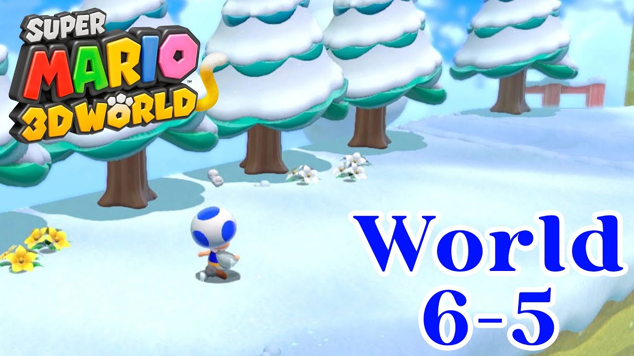 Super Mario 3D World Gameplay - World 6-5 Ty-Foo Flurries (100% Green ...