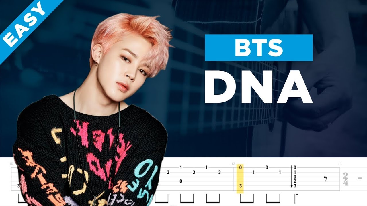 🎸 BTS DNA acoustic guitar lesson, chords and tab - YouTube