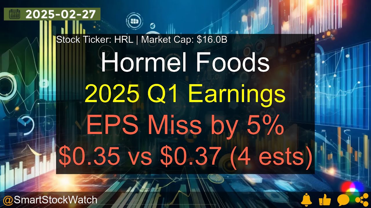Hormel Foods (HRL|$16.0B) - 2025 Q1 Earnings Analysis - YouTube