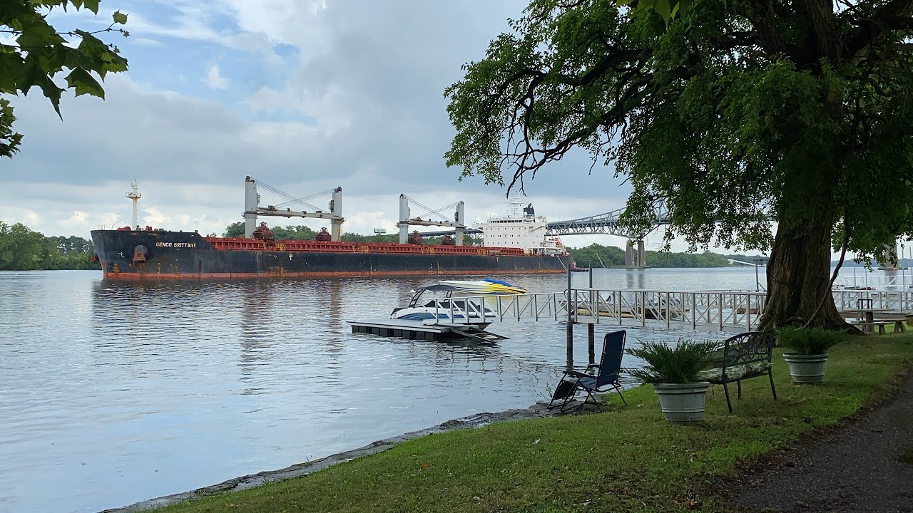 Bulk Carrier Genco Brittany Cruises to the Riverside Complex Port in ...