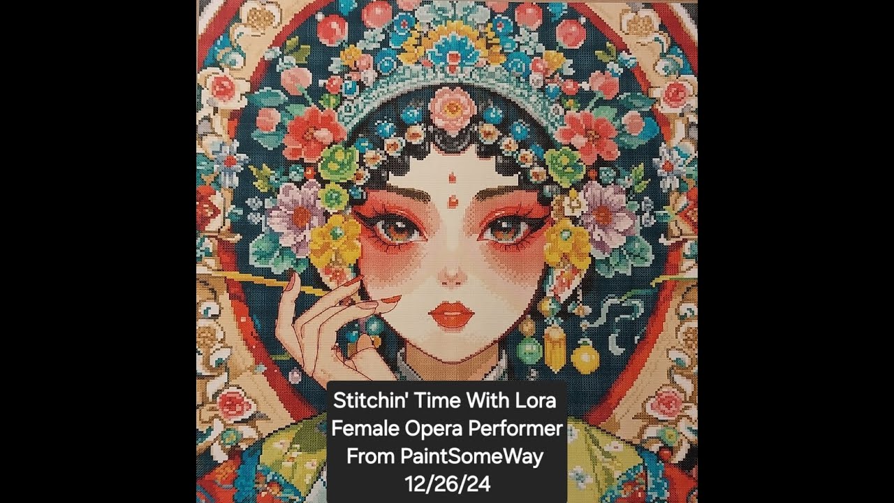 Stitchin' Time With Lora Female Opera Performer Stamped Cross Stitch ...