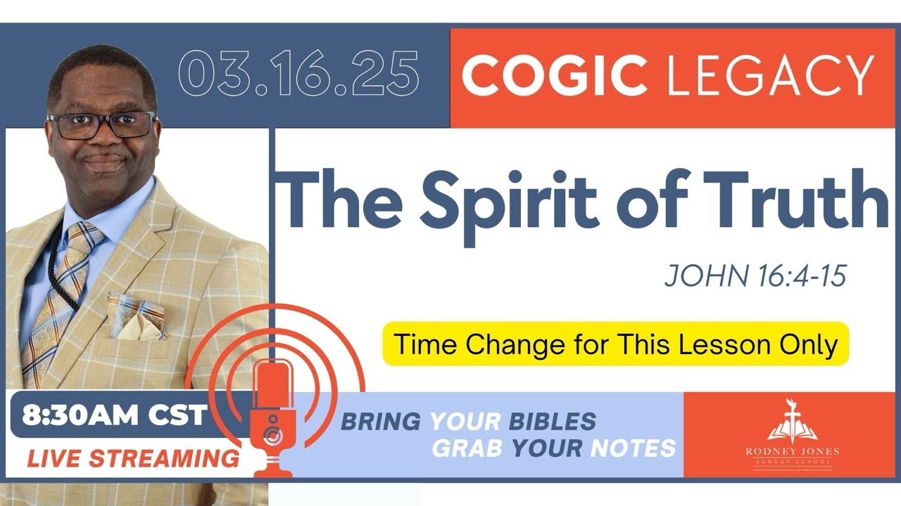 Join Supt. Rodney Jones LIVE, COGIC Legacy Sunday School, The Spirit of ...