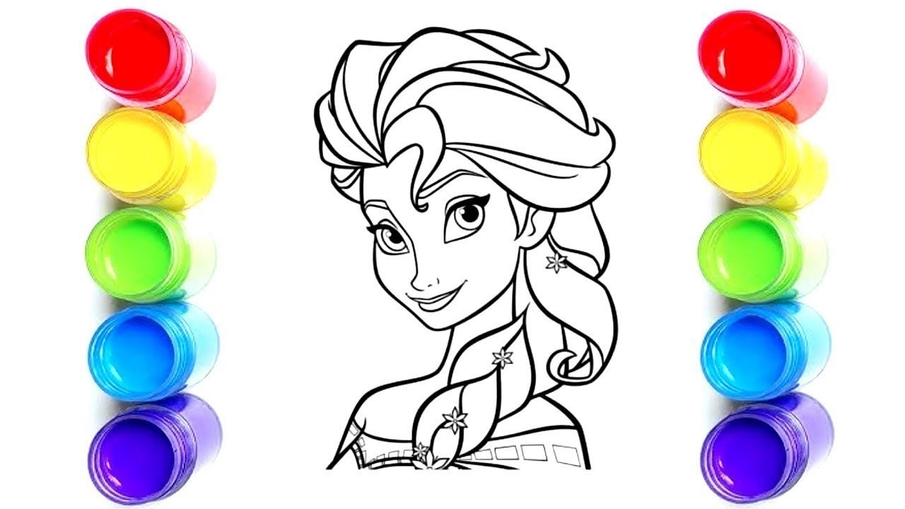 Beautiful Princess Drawing for Kids | How to Draw Elsa from Disney ...