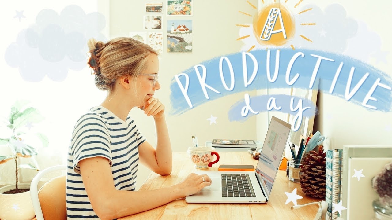 A VERY PRODUCTIVE DAY IN MY LIFE || working, laughing, & cleaning - YouTube