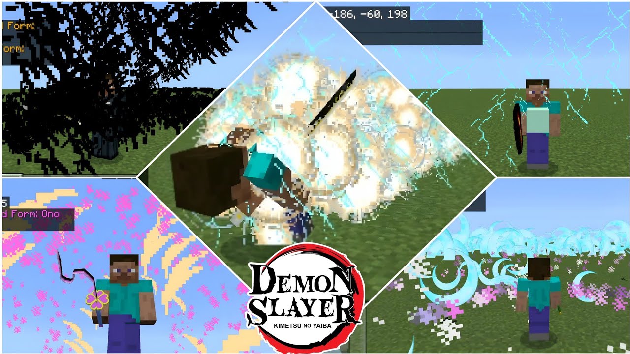 DEMON SLAYER MINECRAFT MOD/ADDON (KIMETSU NO YAIBA V9) || DEMON SLAYER ...
