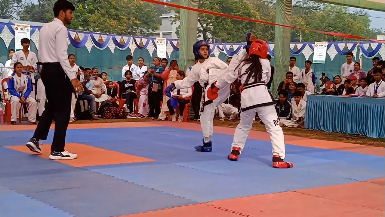 Best taekwondo girls sparring | women fight | Taekwondo tournament championship | ITF India ...