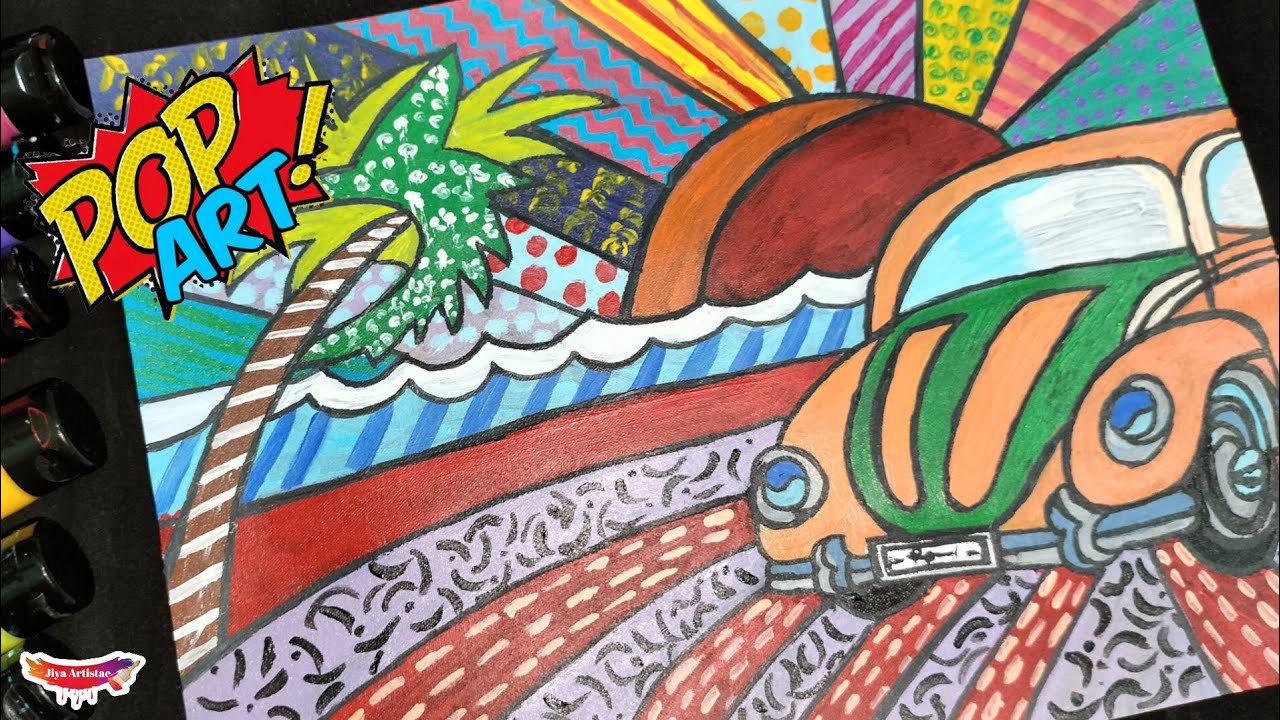 Pop art painting tutorial| easy pop art painting| #popart # ...