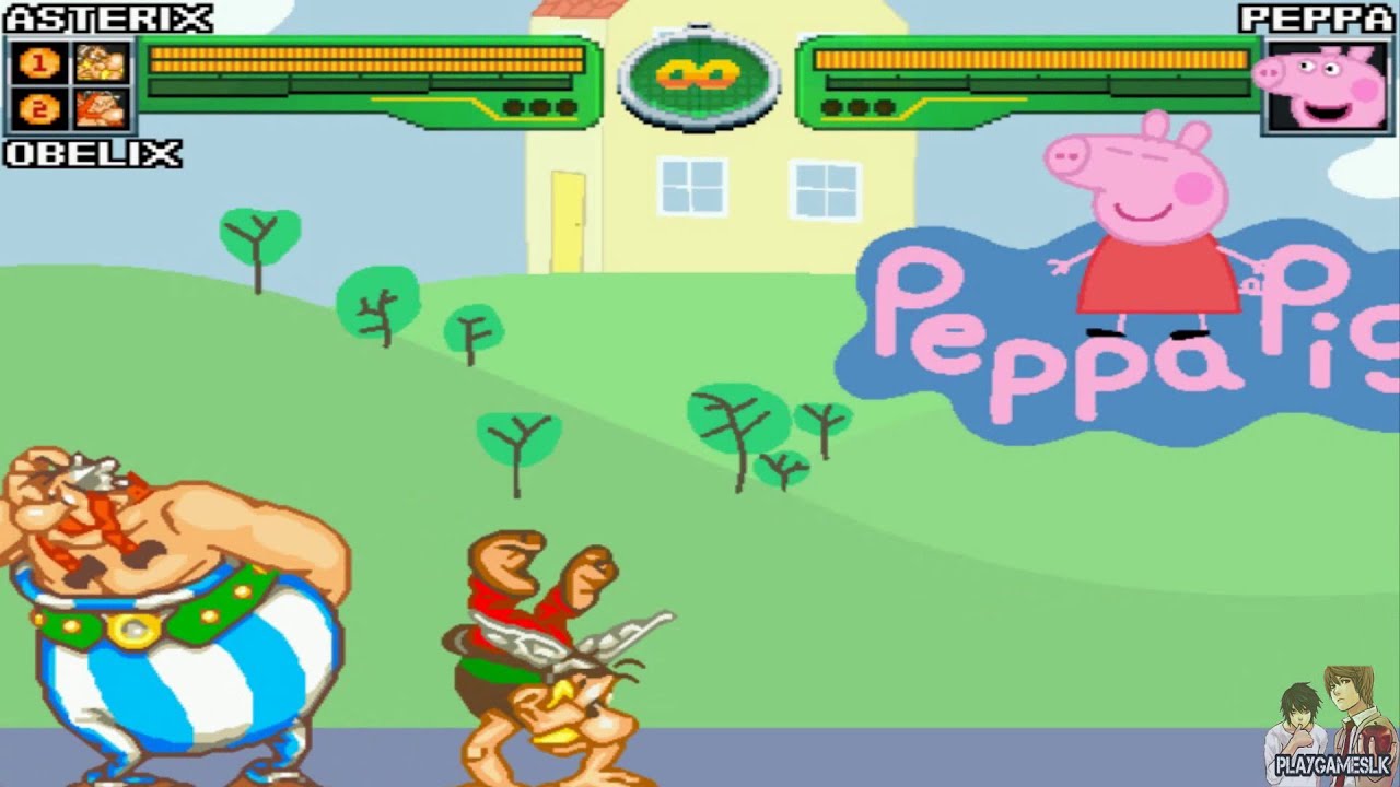 M.U.G.E.N. REQUEST | Astérix/Obélix vs Peppa Pig - YouTube