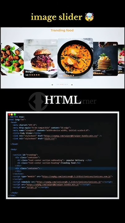 Image slider using HTML, CSS,JS. #coding #bca #webdesign #important #shorts #viralshort #html # ...