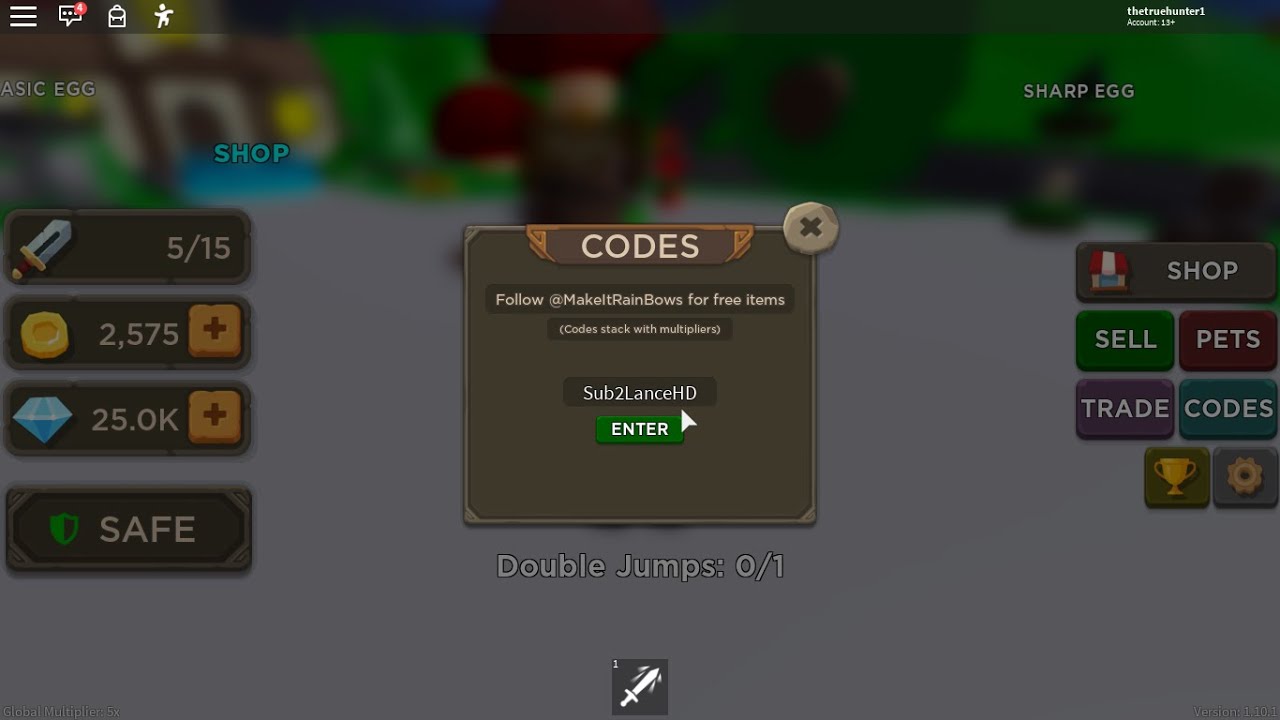 Roblox Blade Throwing Simulator Codes - YouTube