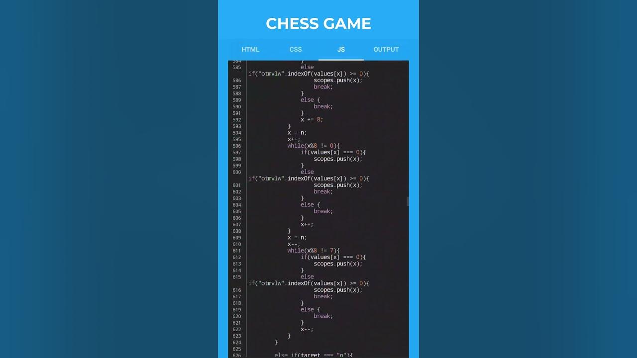 Chess Game Shorts Html Css Javascript Mswminthn Programming