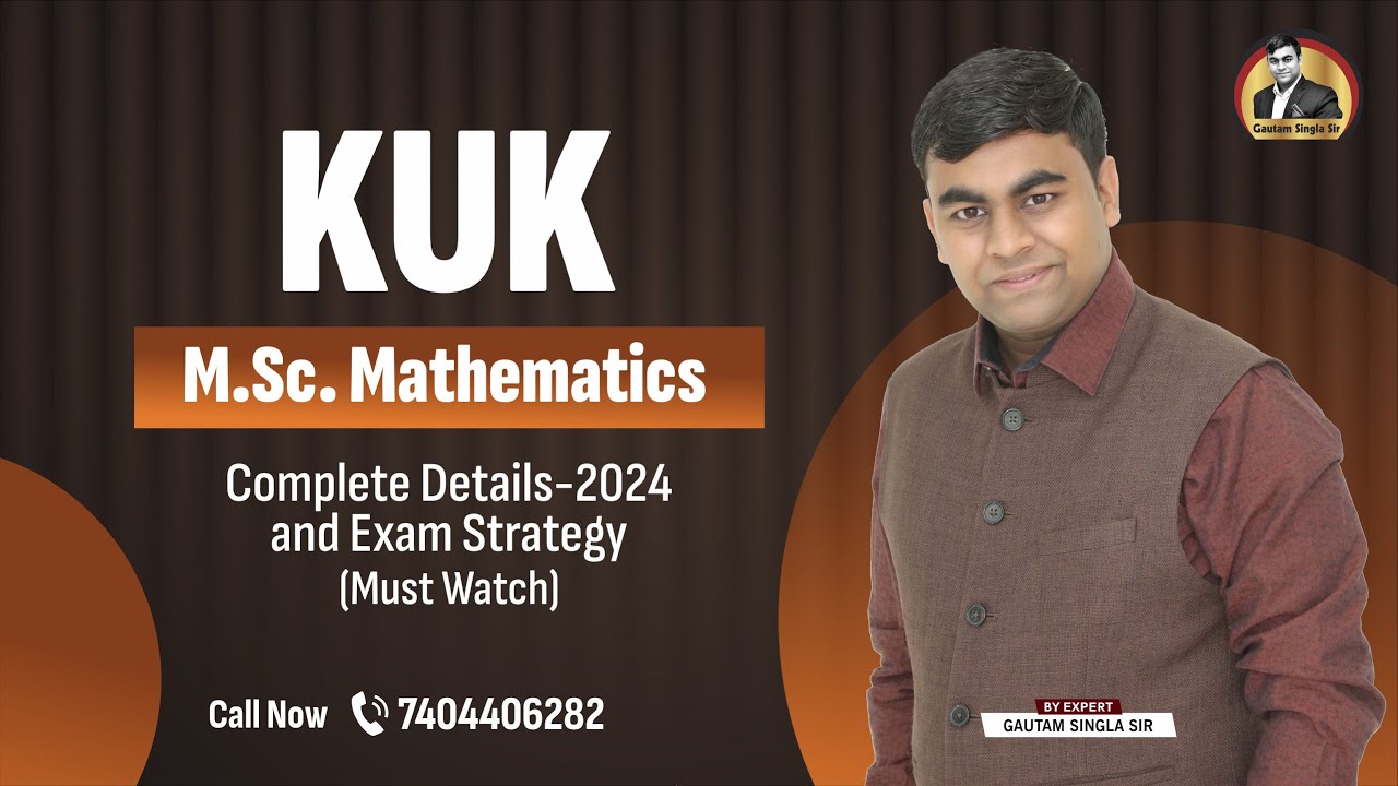 👆KUK M.Sc. MATHEMATICS की BEST STRATEGY I KUK M.Sc.MATH की तैयारी कैसे करें ? KUK M.Sc ...