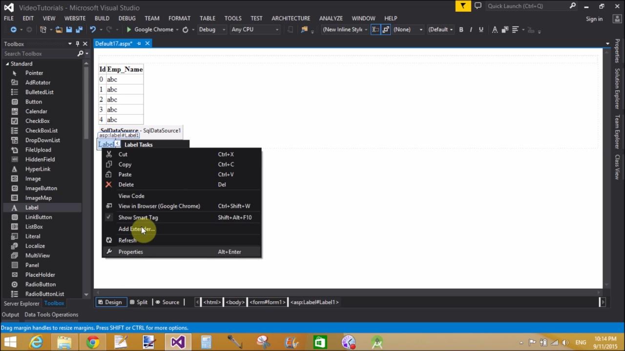 Find Total Number of records in Gridview when it bind with SqlDataSource - YouTube