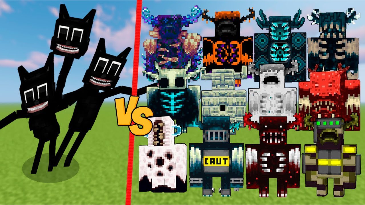 CARTOON CAT vs ALL Warden PLUS+ / Minecraft Mob Battle - YouTube