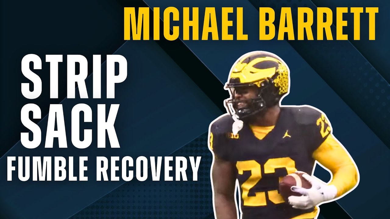 MICHAEL BARRETT with the Strip, Sack, and Fumble Recovery! - YouTube