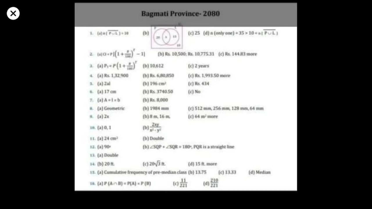 Class 10 SEE cmath solution 2080 - YouTube