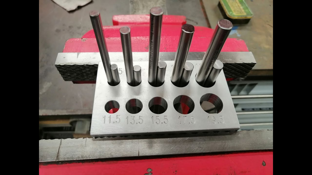 Simple accurate tapered flat pins for measuring holes. - YouTube