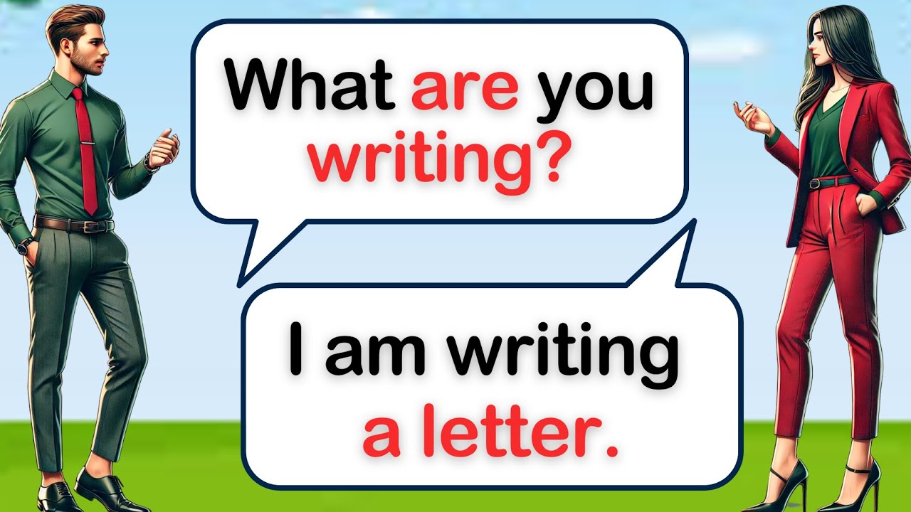 Present Continuous Tense - English Conversation Practice - Improve Speaking Skills -Continuous ...