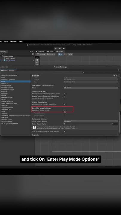 Tips to speed up play mode loading in Unity Editor #unity #unityengine ...