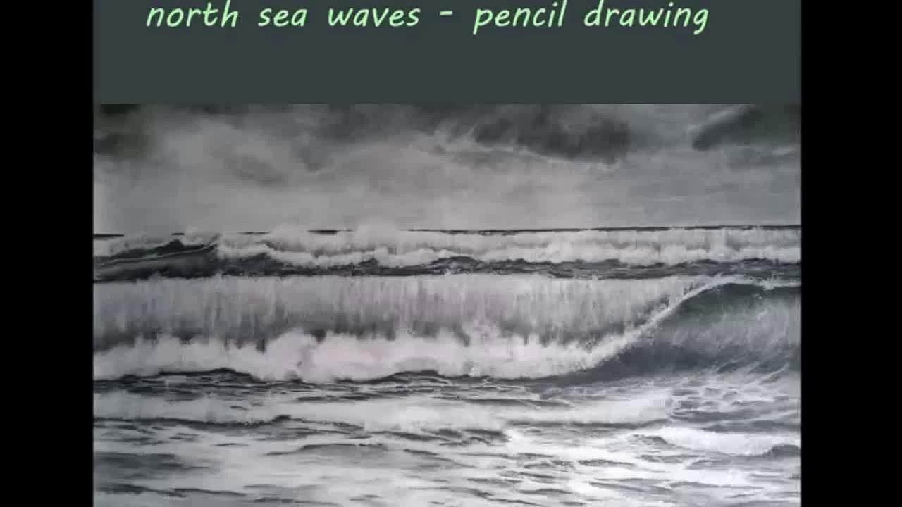 ♦ Brandung vor Norderney ♦ Bleistift Speed Drawing - YouTube