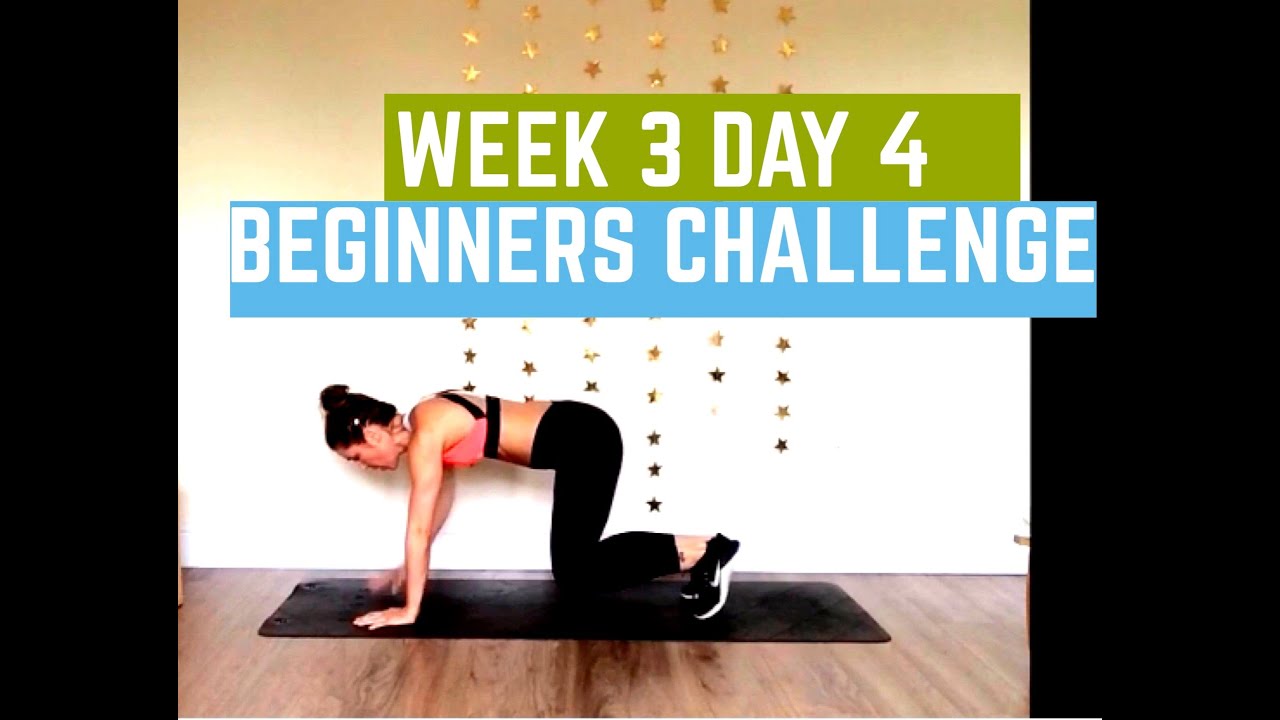 4 Weeks Beginners Fitness Challenge Week 3 Day 4 #fit40challenge - YouTube
