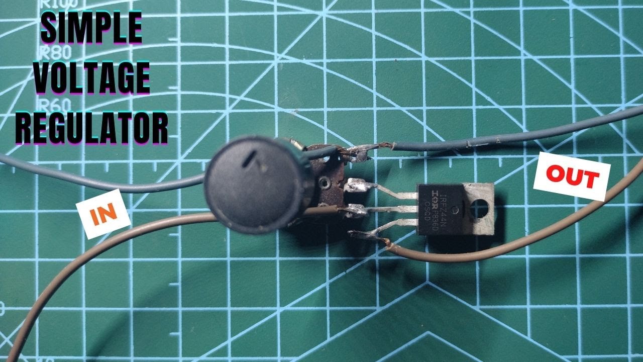 Powerful Voltage Regulator using IRFZ44 MOSFET only - YouTube
