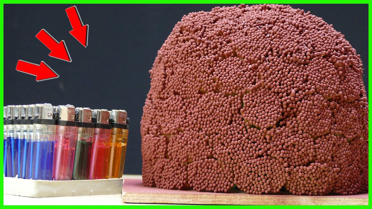 Match Chain Reaction VOLCANO GAS ERUPTION Amazing Fire Domino - YouTube