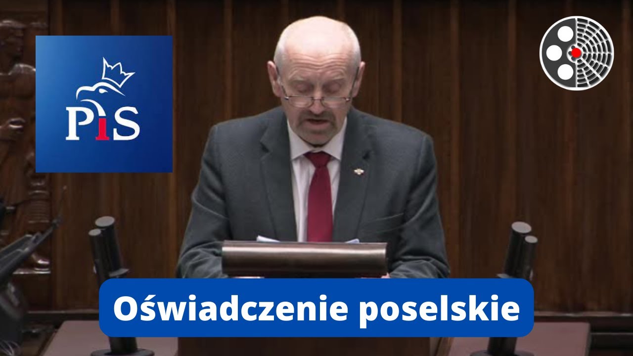 Marek Polak - oświadczenie poselskie - YouTube